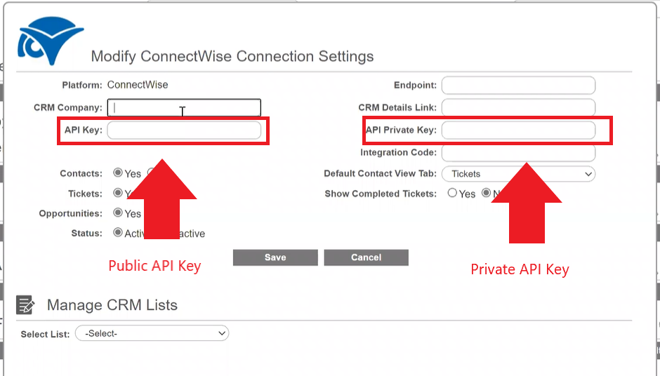 Setting up ConnectWise Integration - 1Stream